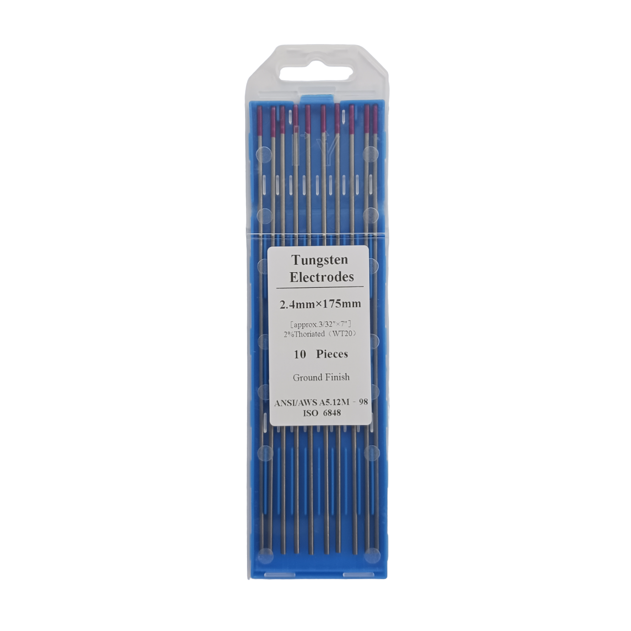 10-pcs TIG Welding Tungsten Electrode 2.0% Thoriated (Red) 3/32" x 7 ...