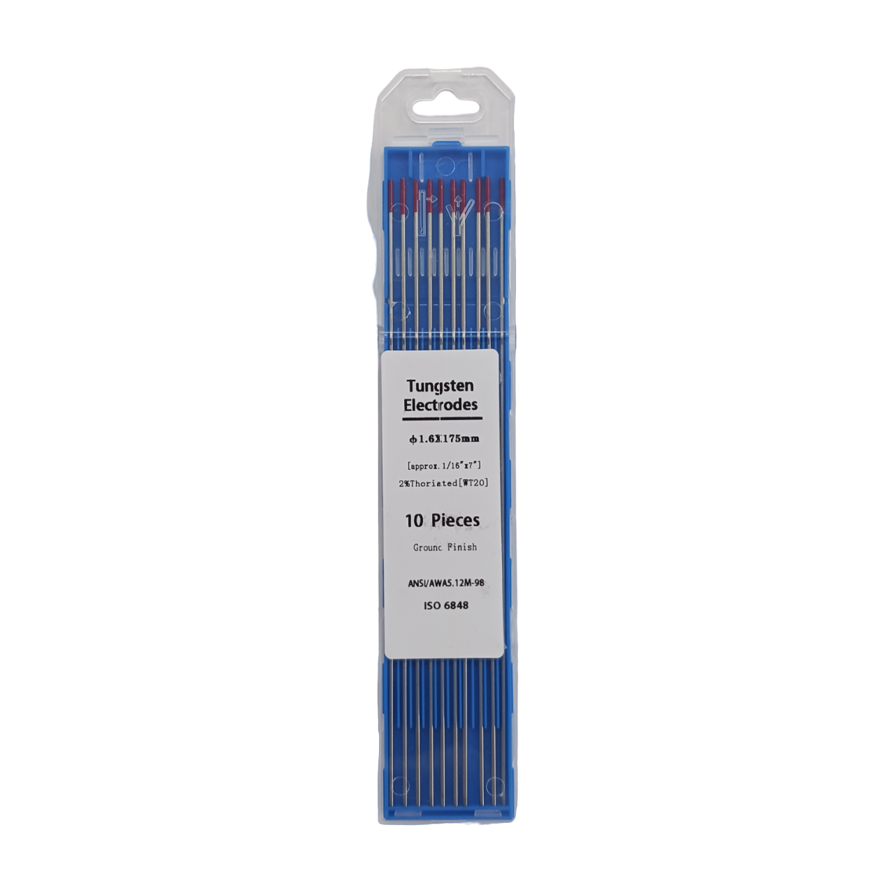 10-pcs TIG Welding Tungsten Electrode 2.0% Thoriated (Red) 1/16" x 7 ...
