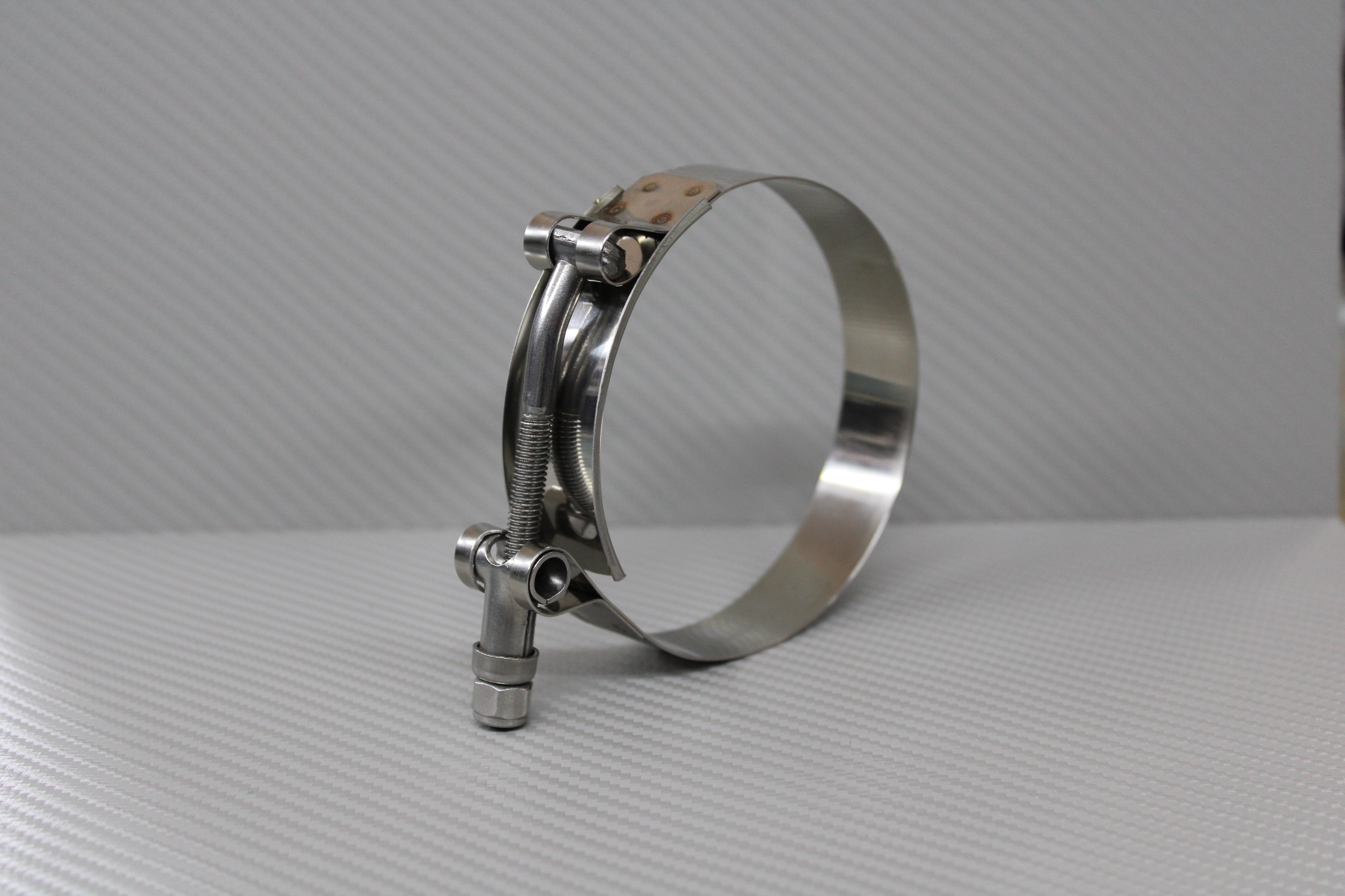 2.50" ID Hose T-Bolt Clamp 304 Stainless (Clamping Range 2.638" - 2.95 ...